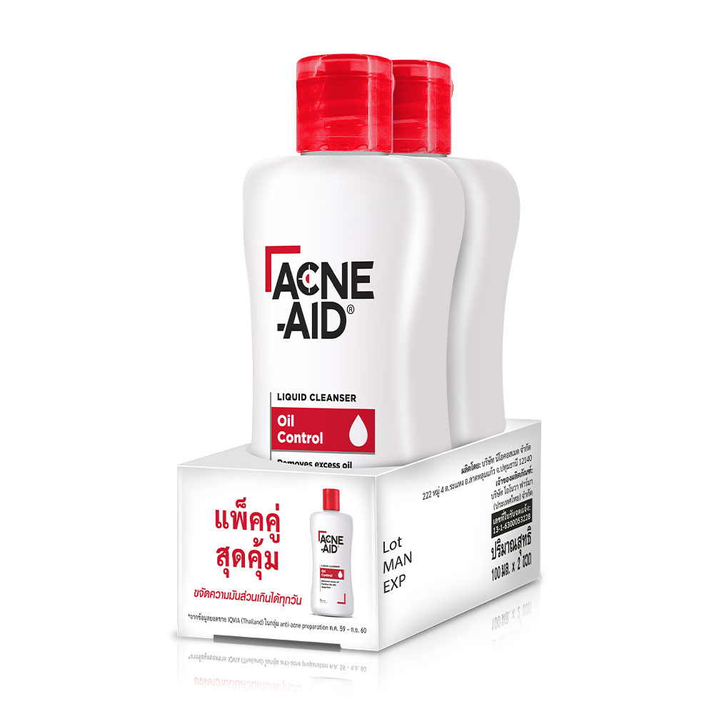 Acne-Aid Liquid Cleanser 100ml. Pack (แพ็คคู่สุดคุ้ม)