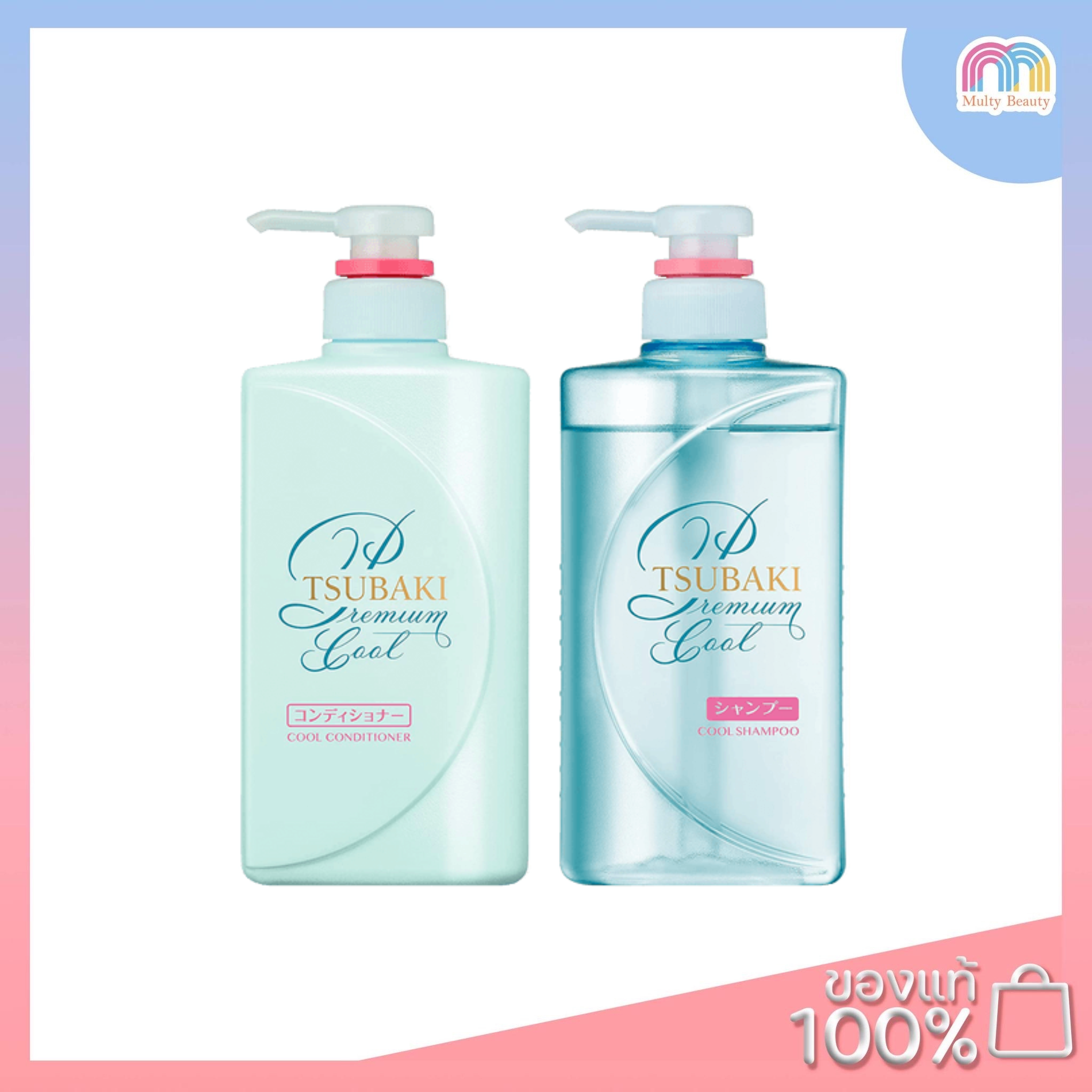 Tsubaki Premium Cool Repair Shampoo & Conditioner Set 2X 490ml.